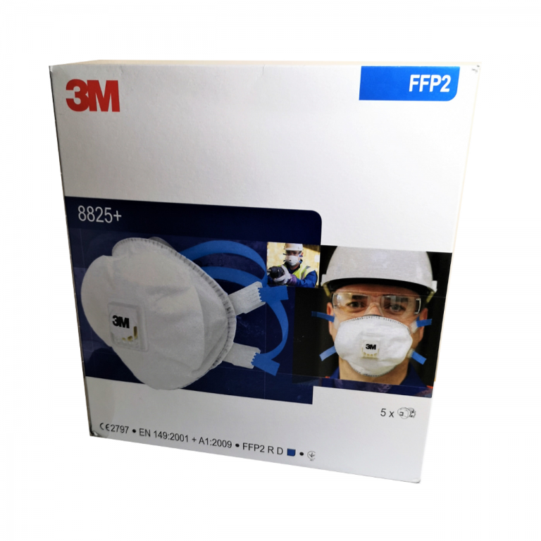 3M 8825+ Valved FFP2 Dust Masks (Box Of 5 Masks) - WIRS